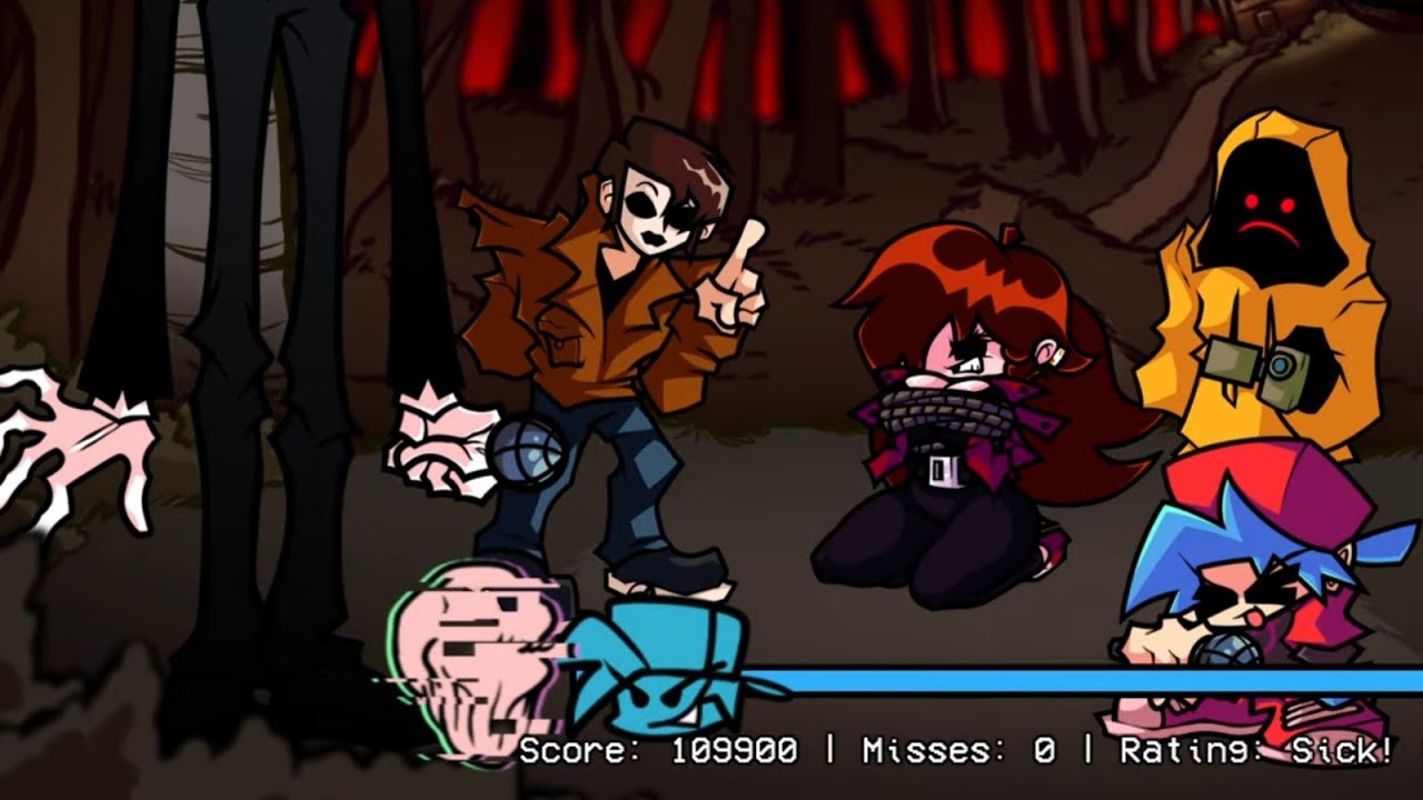 FNF Friday Night Trepidations Slender Man - Sight (FC) (4k) - YouTube