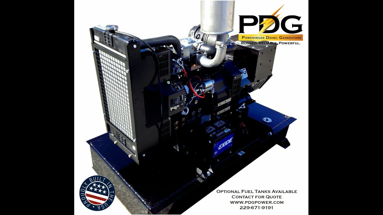 10 kW Diesel Generator Perkins - YouTube