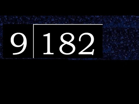 Divide 182 by 9 , decimal result . Division with 1 Digit Divisors . How ...