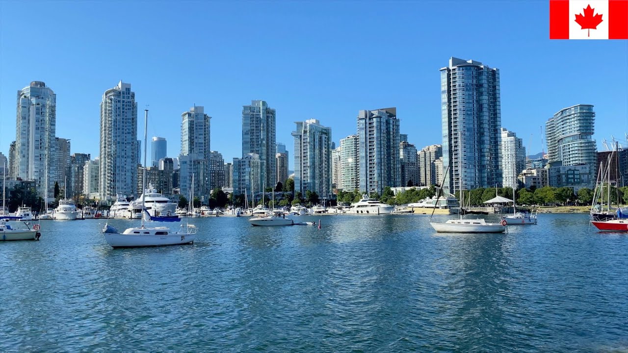 🇨🇦【4K】Vancouver Summer Walk - Seaside path in East side to Yaletown ...