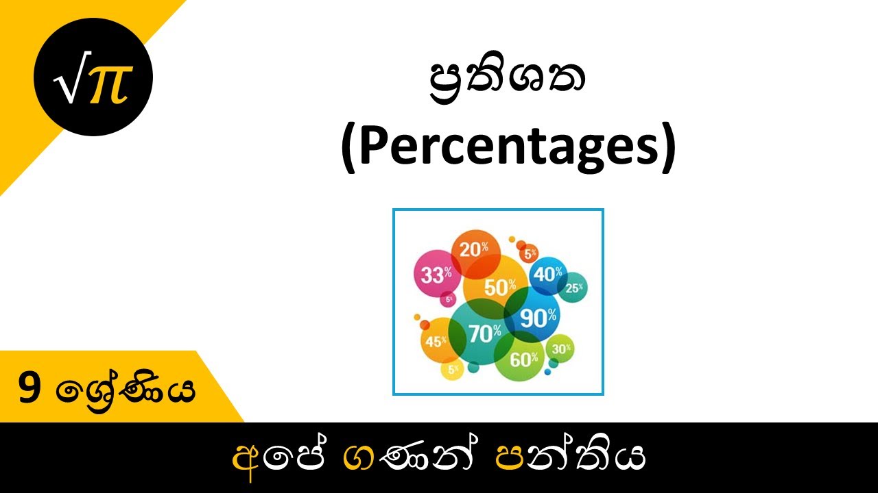 Grade 9 - Percentages | 9 ශ්‍රේණිය - ප්‍රතිශත - YouTube