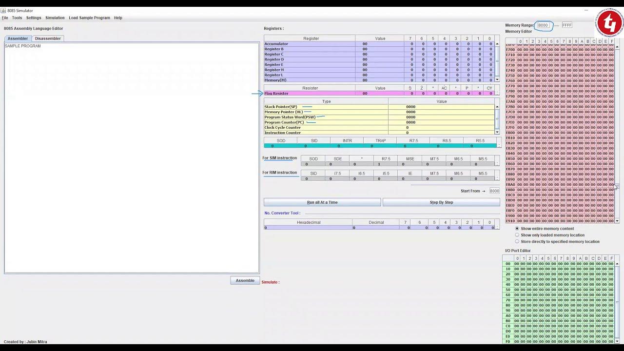 Microprocessor Tutorial Topic How to download 8085 simulator || طريقة ...