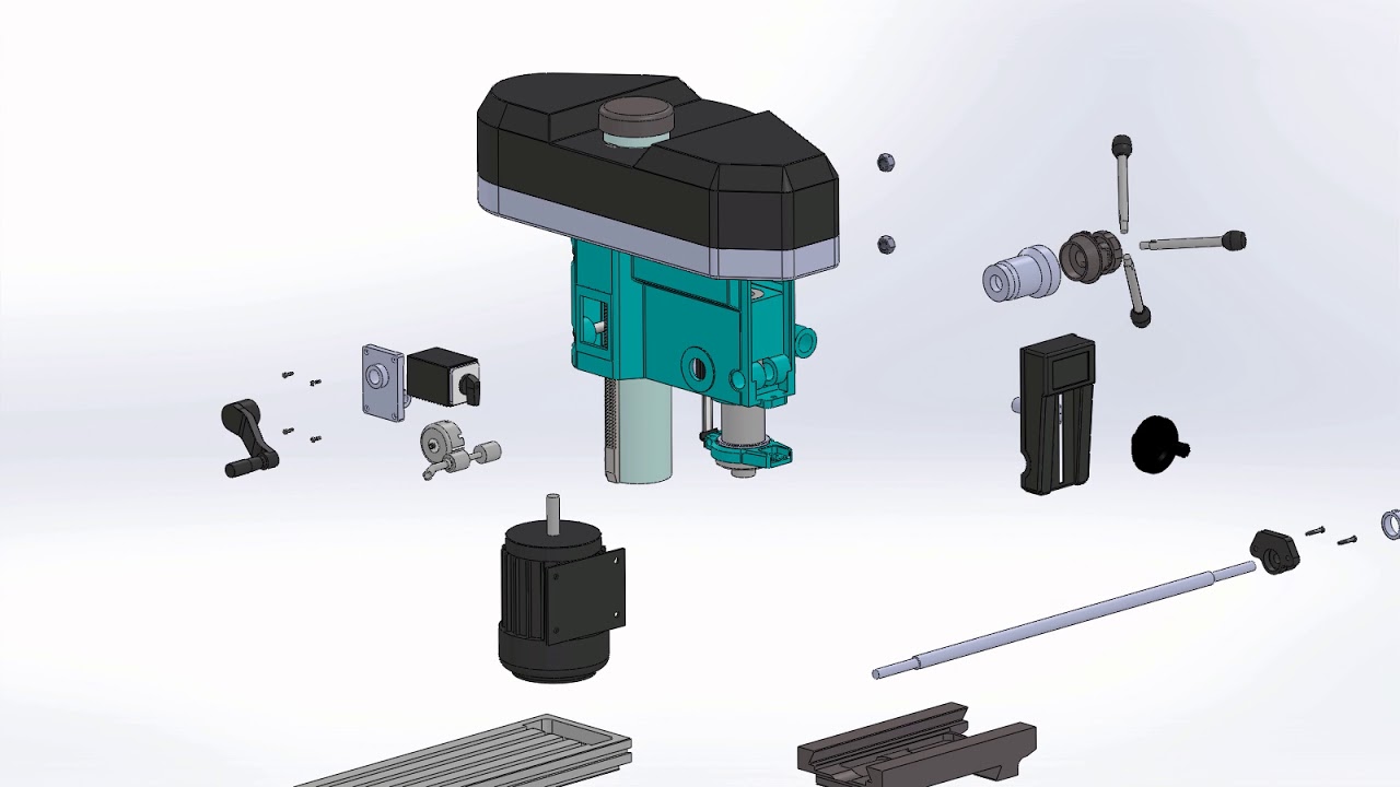 Explosionado taladro - YouTube