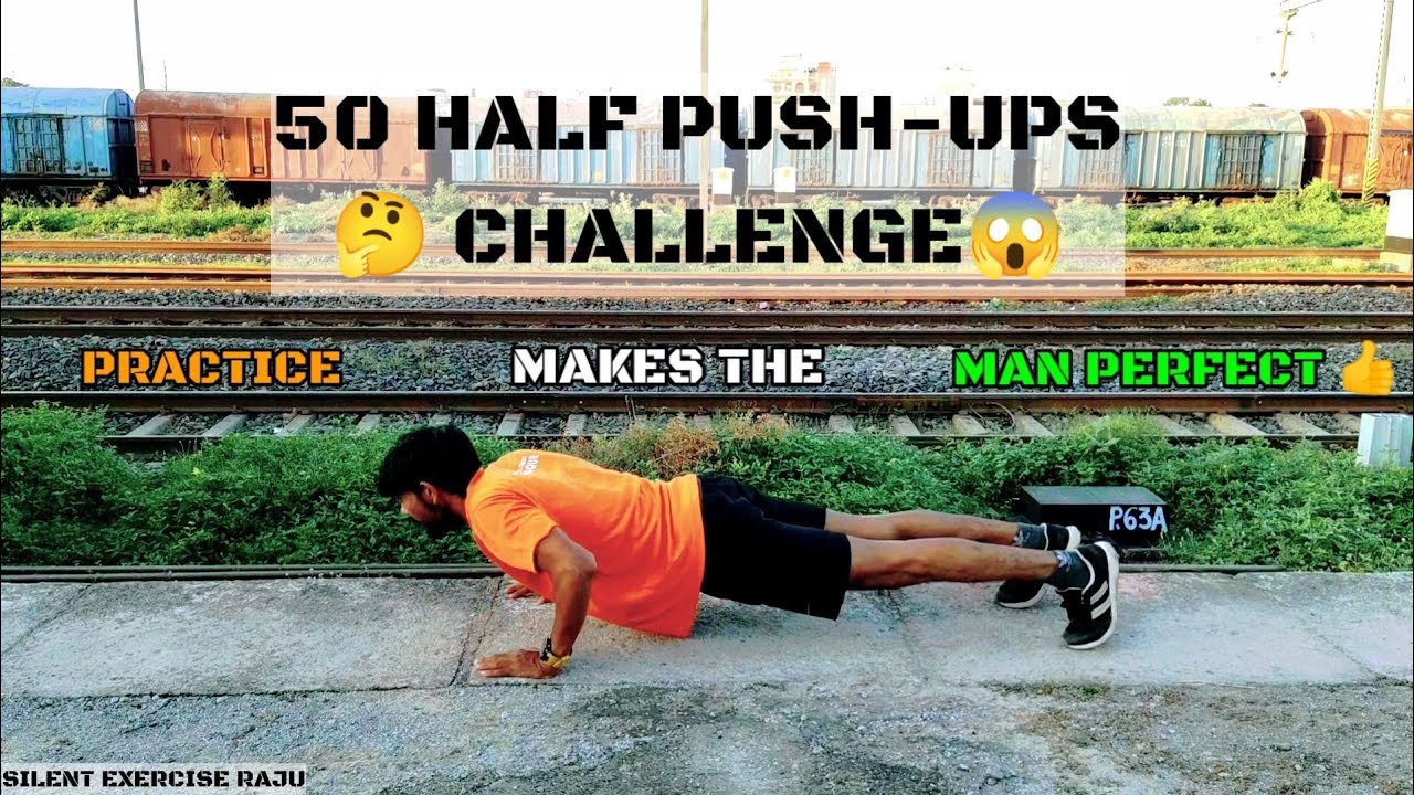 50 HALF PUSH-UPS CHALLENGE // SILENT EXERCISE RAJU // #shorts # ...