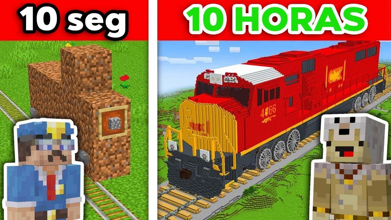 ¡Tren blindado en Minecraft: construido en 10 segundos vs 10 horas ...