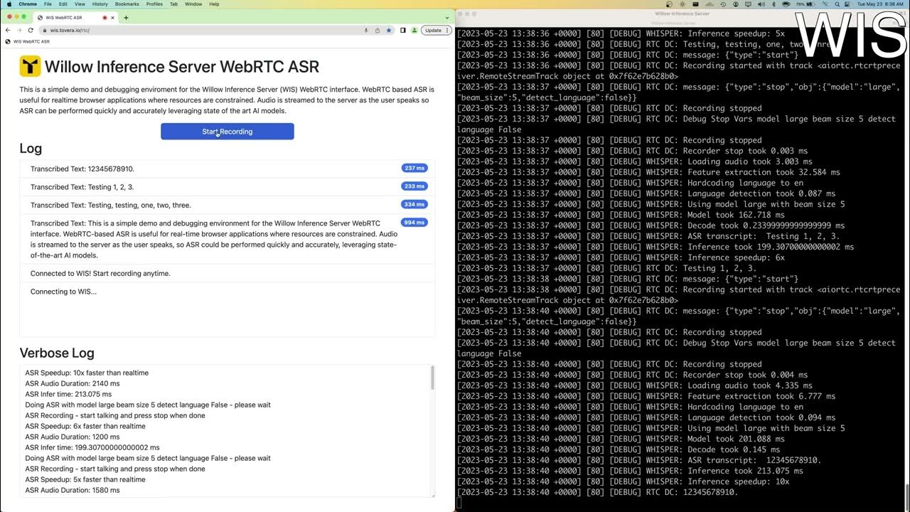 Willow Inference Server WebRTC Demo - YouTube