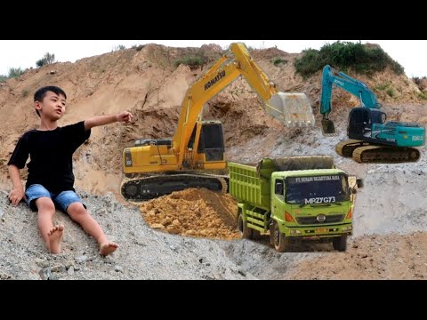 MAIN PASIR - MENDAKI GUNUNG - NAIK EXCAVATOR MOBIL BEKO | MOBIL KONSTRUKSI