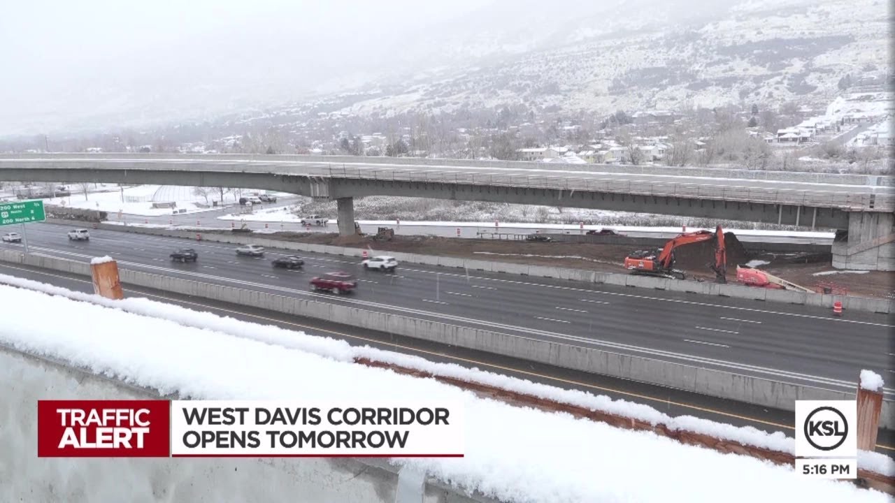 The West Davis Corridor opens tomorrow morning for commuters - YouTube