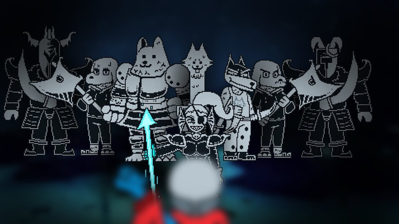 『Dusttale -Eye-of-Resemblance-』Sans vs Royal guard 〜Killing in the rain ...