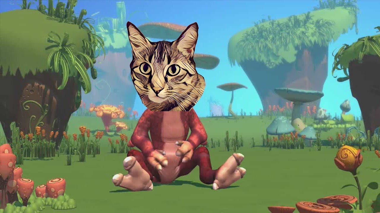 Spore with a cat. I wonder if we can evolve some sort of cat-like ...