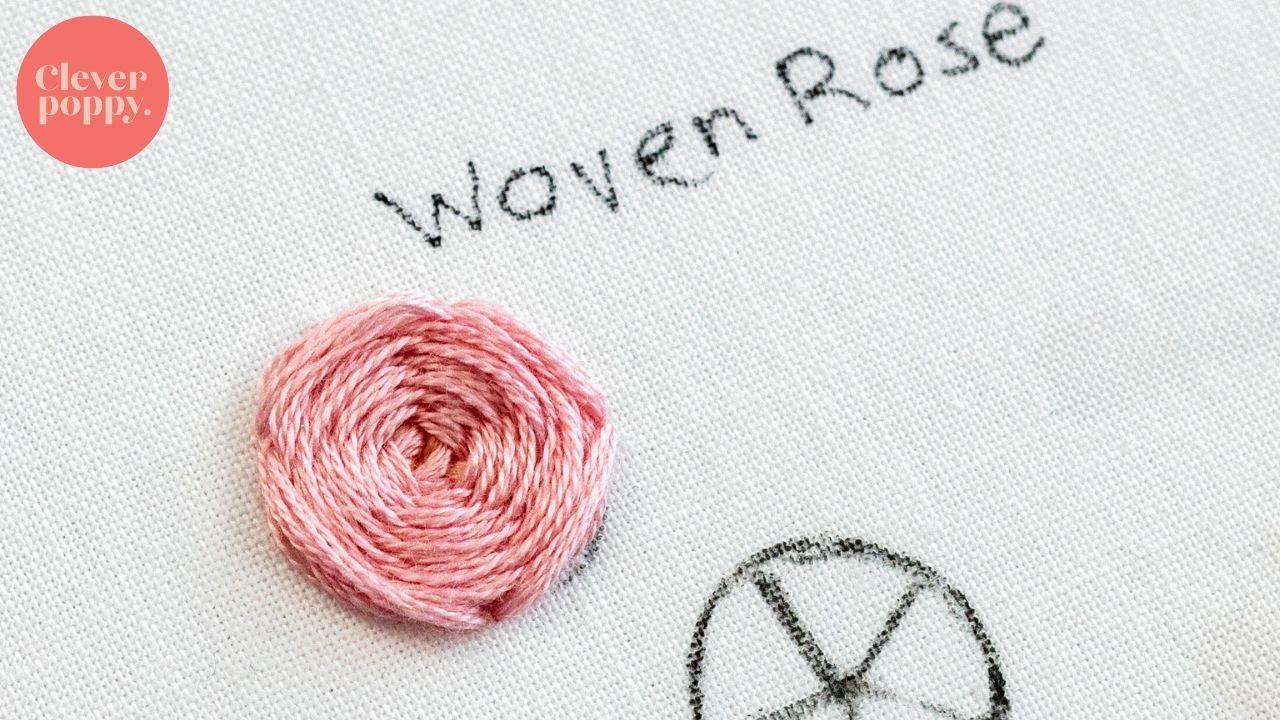 How to stitch a woven rose | Beginner Embroidery Techniques - YouTube