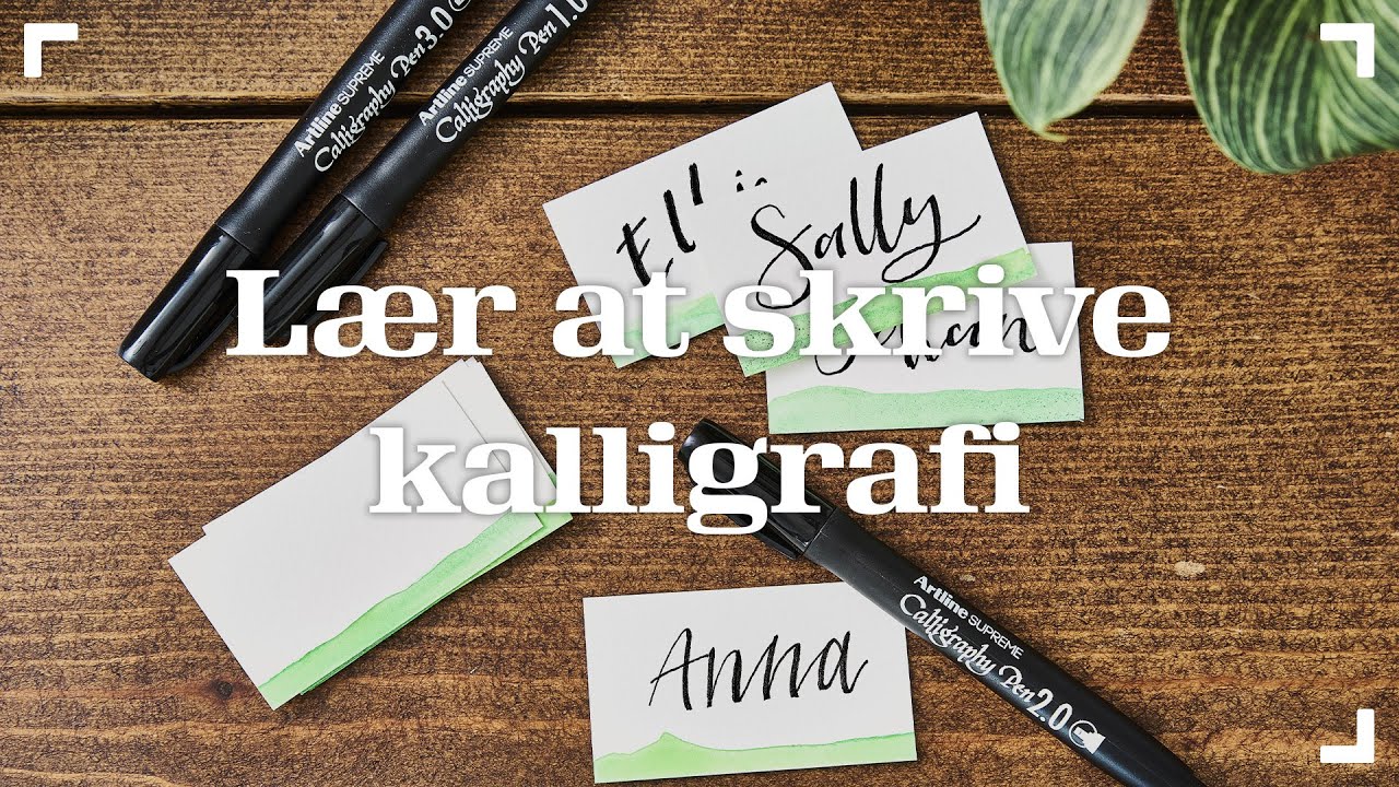 Lær at skrive kalligrafi med kalligrafipenne fra Artline - YouTube