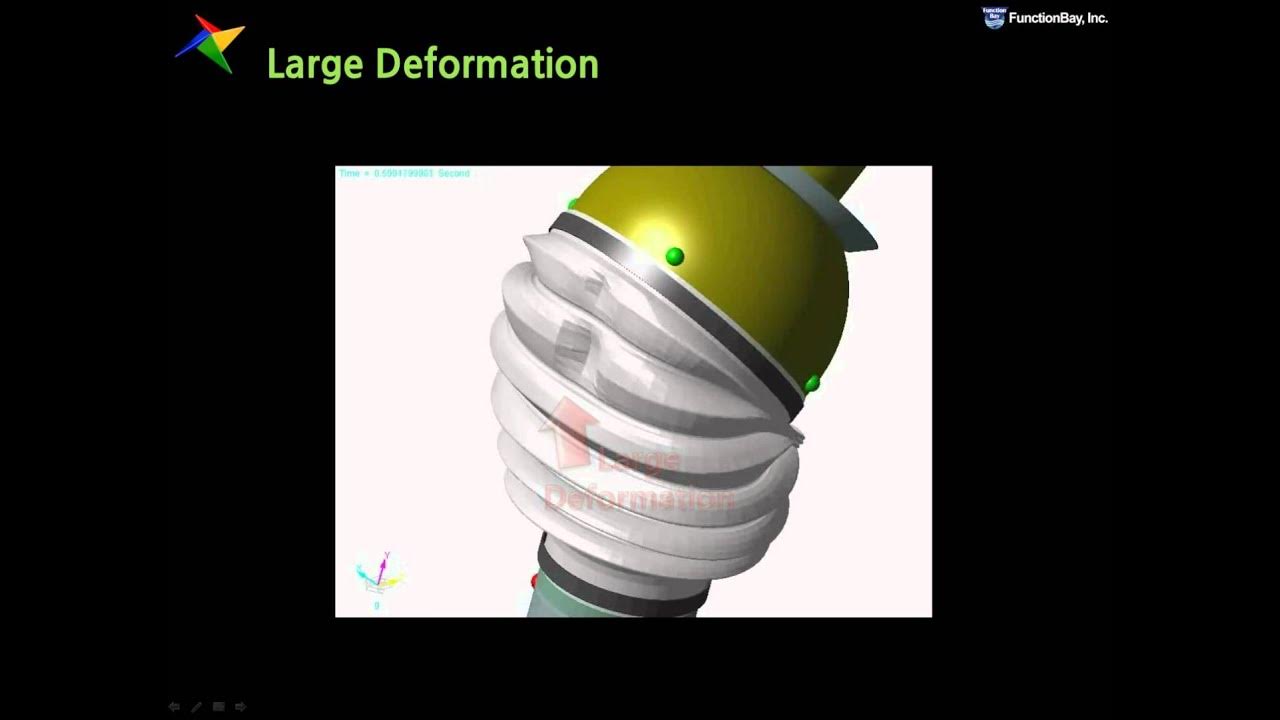 RecurDyn MFBD Model -LargeDeformation (CV Joint Boot) - YouTube