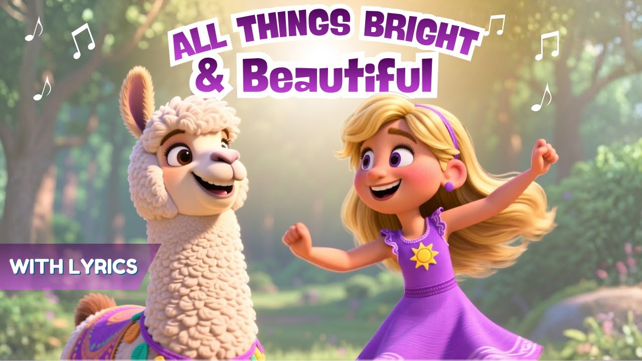 All Things Bright and Beautiful Kids Dance Song | Animation with Lyrics ...