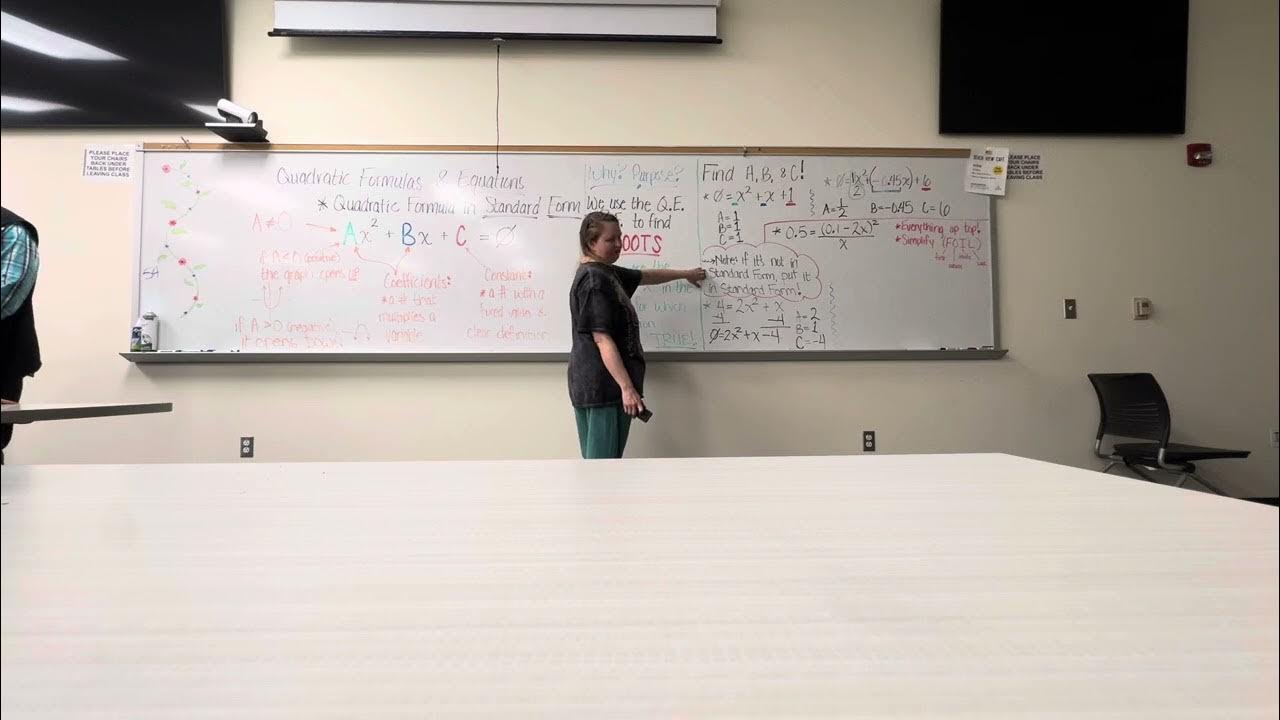 Basic Math for Chemistry - Quadratics Part 1 - USM - CHE107 - YouTube