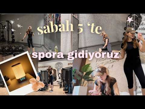 sabah 5'te uyanıp gün başlamadan spora gidiyoruz | kalça antrenmanı günü