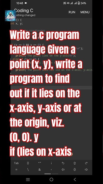 c language coding | write a c program language Given a point (x, y)x-axis, y-axis #coding #c # ...