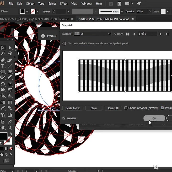 How To Make Striped 3d Shapes Tutorial In One Minute Adobe Illustrator Youtube