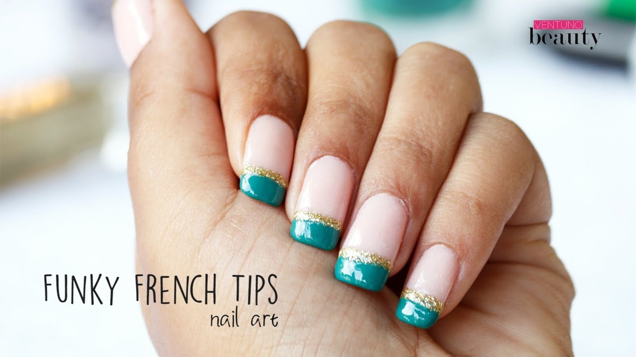 DIY Funky French Tips. - YouTube