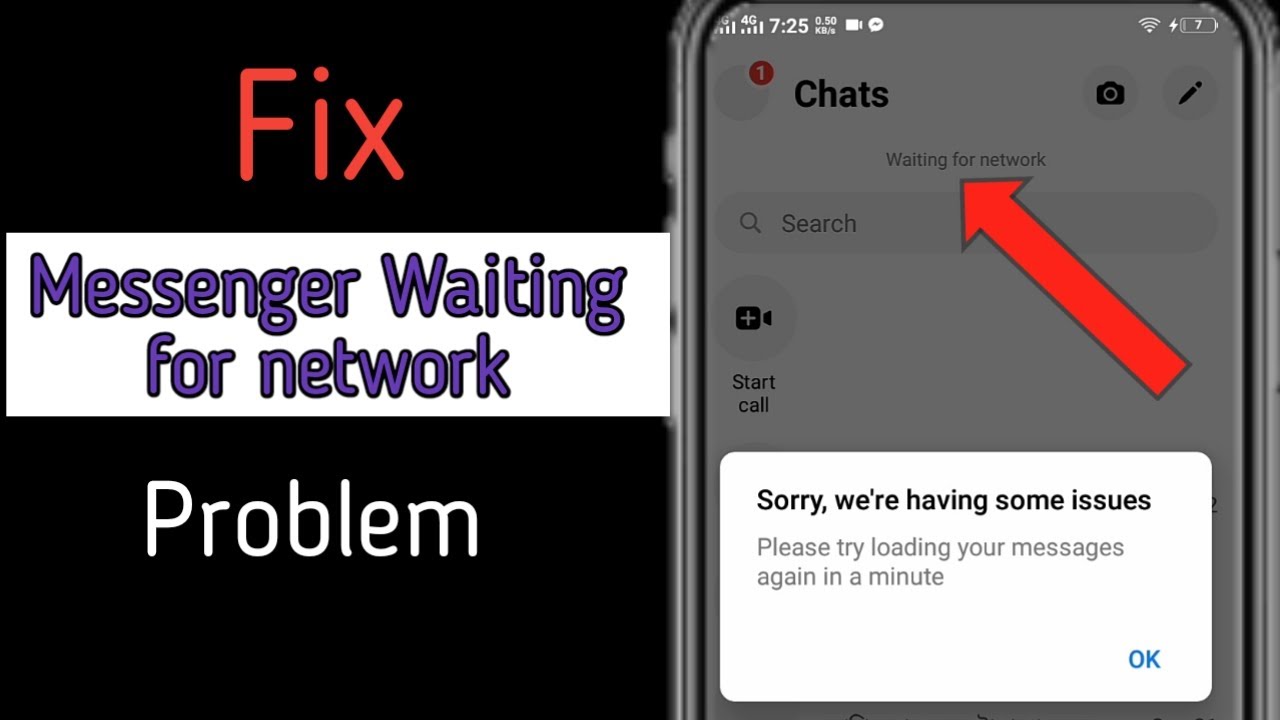 How to fix messenger waiting for network problem - YouTube