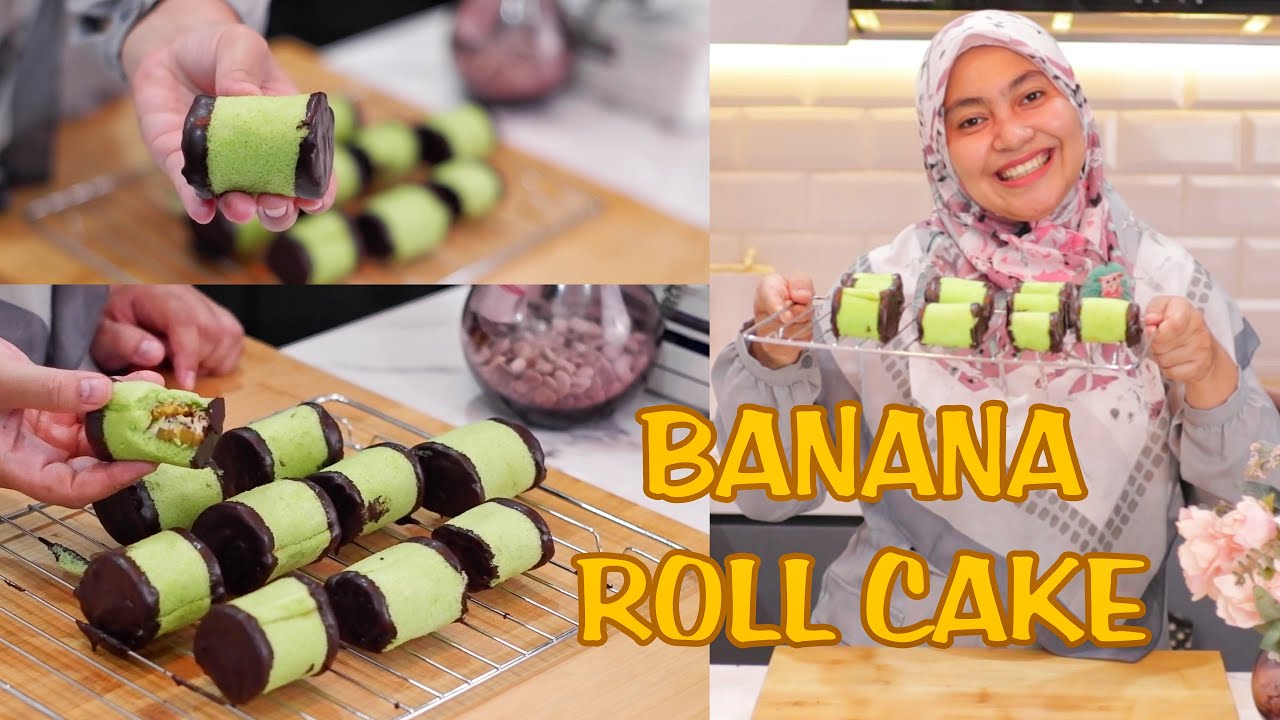 BANANA ROLL CAKE / PISANG ROLL EMPUK, LUMER DI LIDAH - YouTube