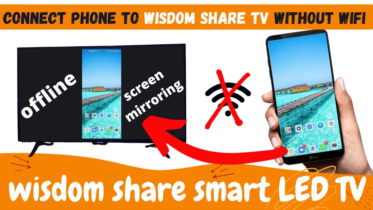 how to mirror android to wisdom share smart cloud tv without wifi,cast ...