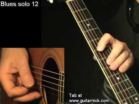 Blues solo 12 - flatpicking + TAB! Acoustic guitar lesson, learn to ...