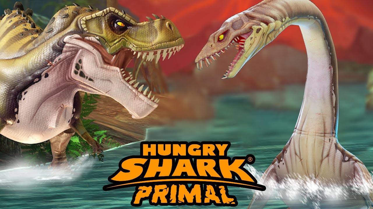 UNLOCK THALASSOMEDON vs T REX - PRIMAL FIGHT | Hungry Shark Primal Hoorikz - YouTube