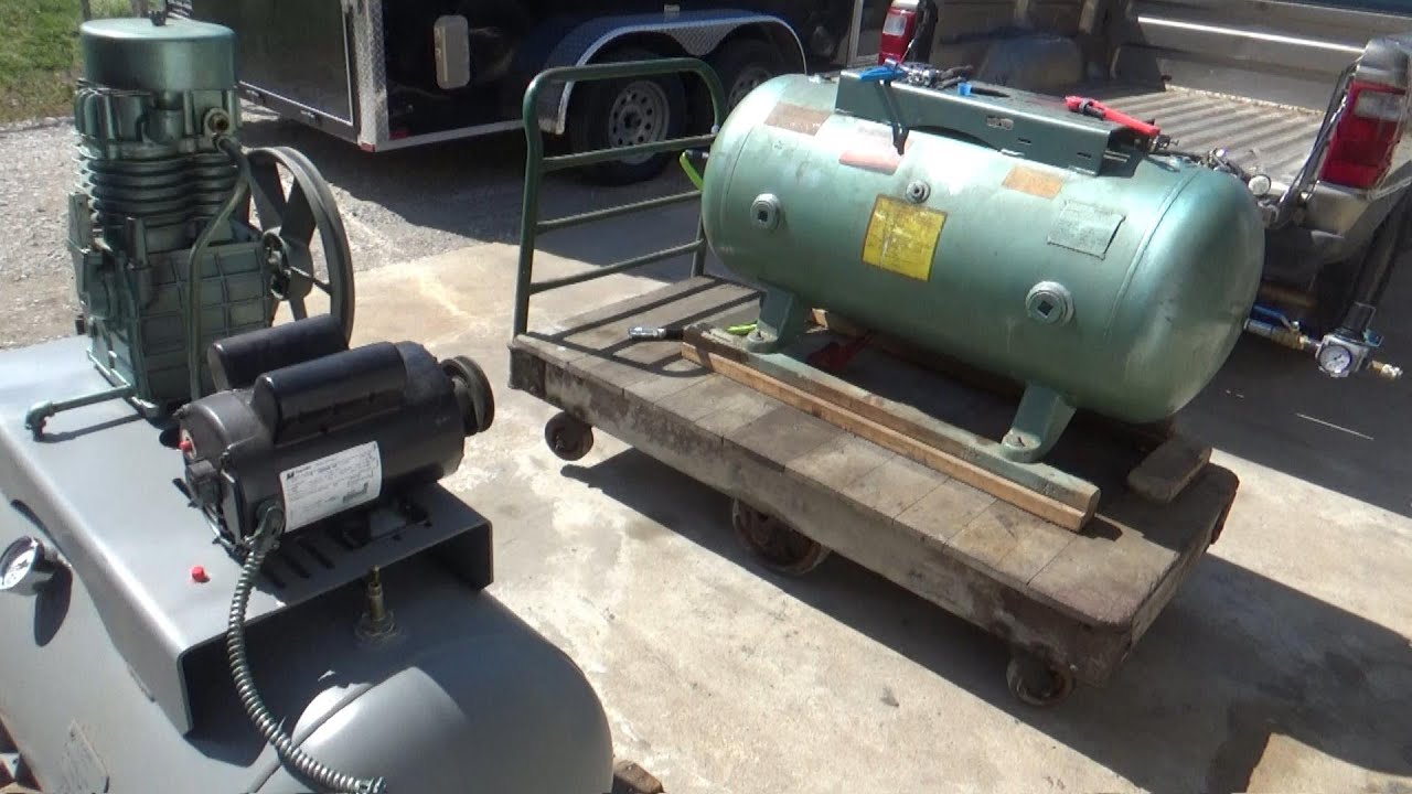 Air compressor tank replacement - YouTube
