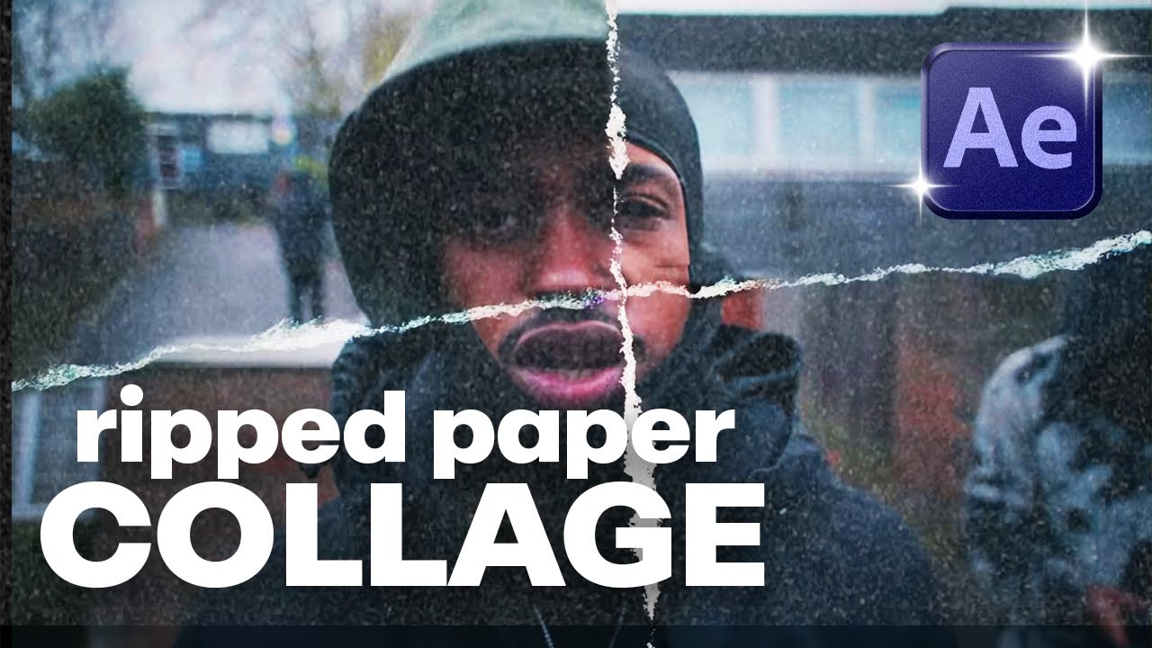 Paper Collage Rip Effect (21Savage - Redrum Music Video) | After ...