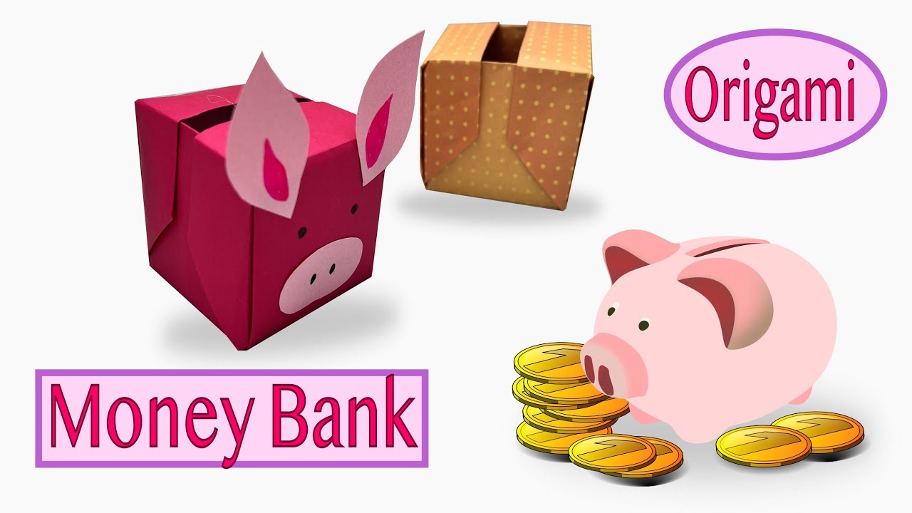 Piggy Bank Origami, Money Bank, Video#65 #moneybank #piggybank # ...