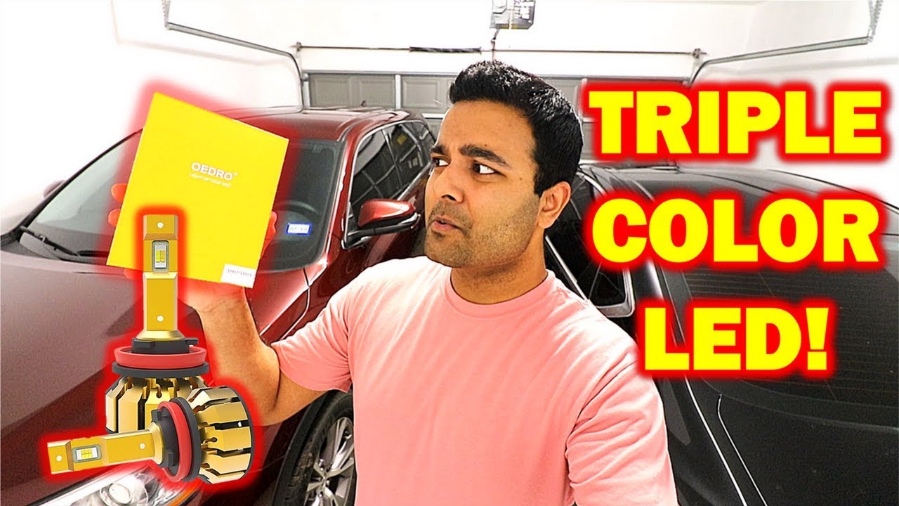 AWESOME Triple Color LED Headlight! (All Weather Conditions) - YouTube