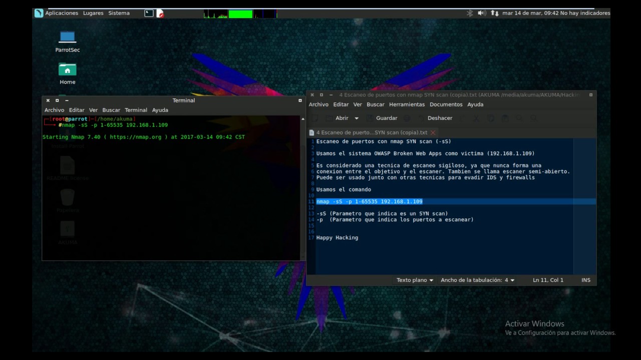 Escaneo de puertos con nmap SYN scan (-sS) - Parrot Security OS - YouTube