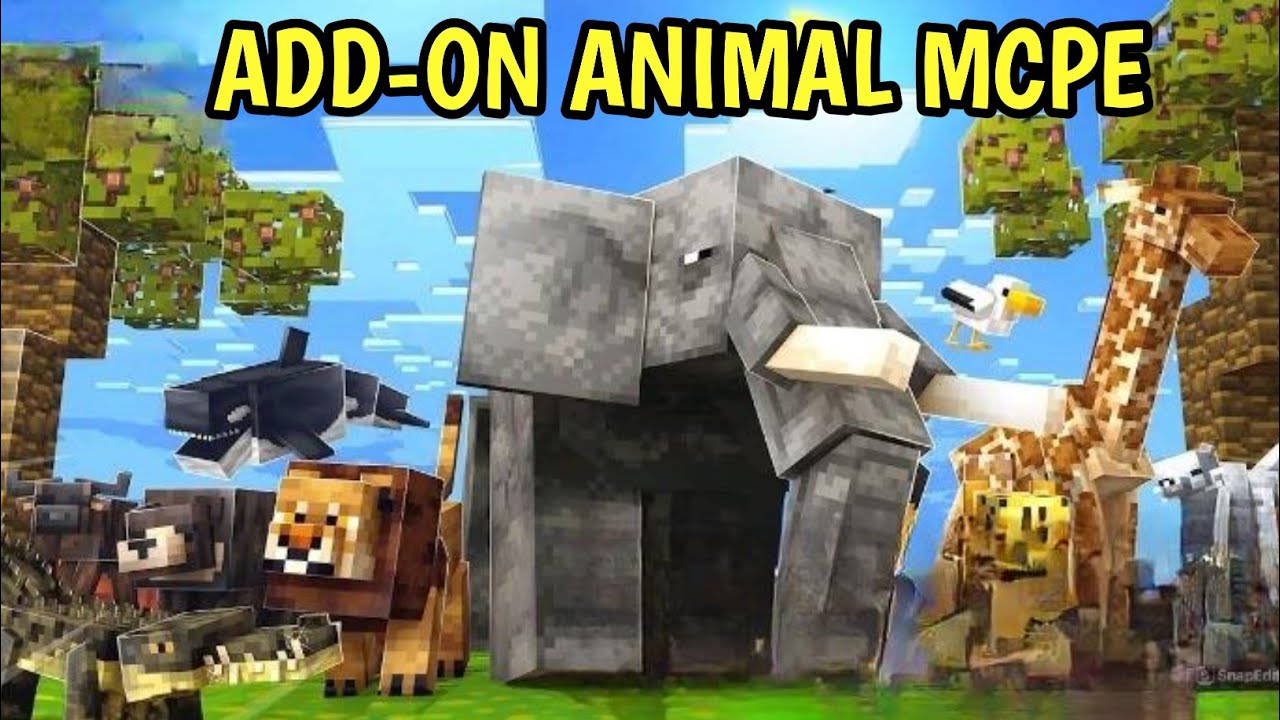 ADD-ON ANIMAL FOR MINECRAFT PE MOD FULL REVIEW ADDON - YouTube