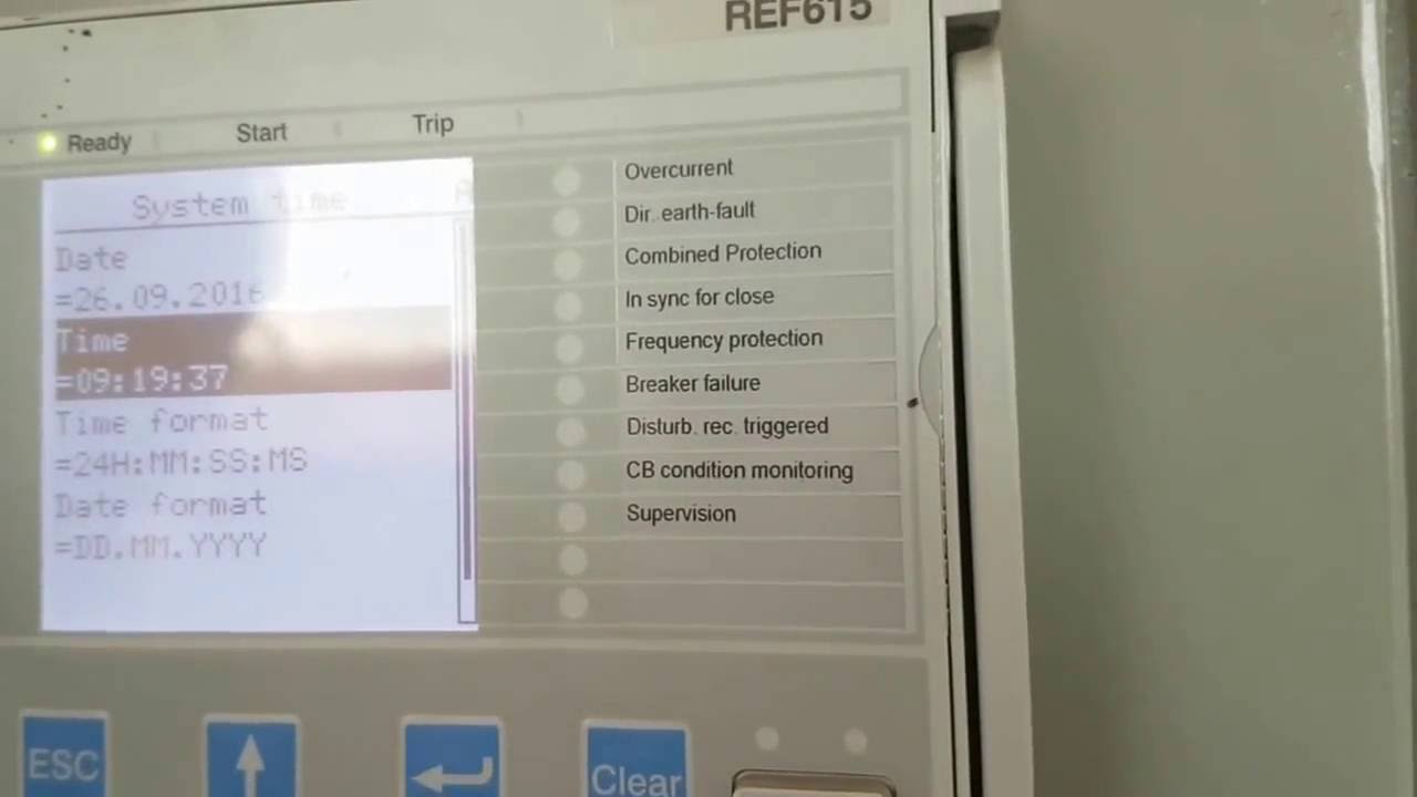 ABB REF615 configurations. time setting. - YouTube