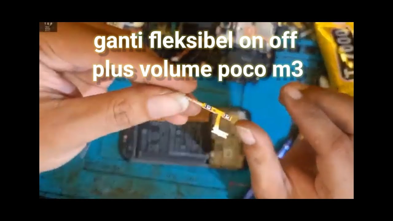 replace/ganti on/off plus volume poco m3 - YouTube