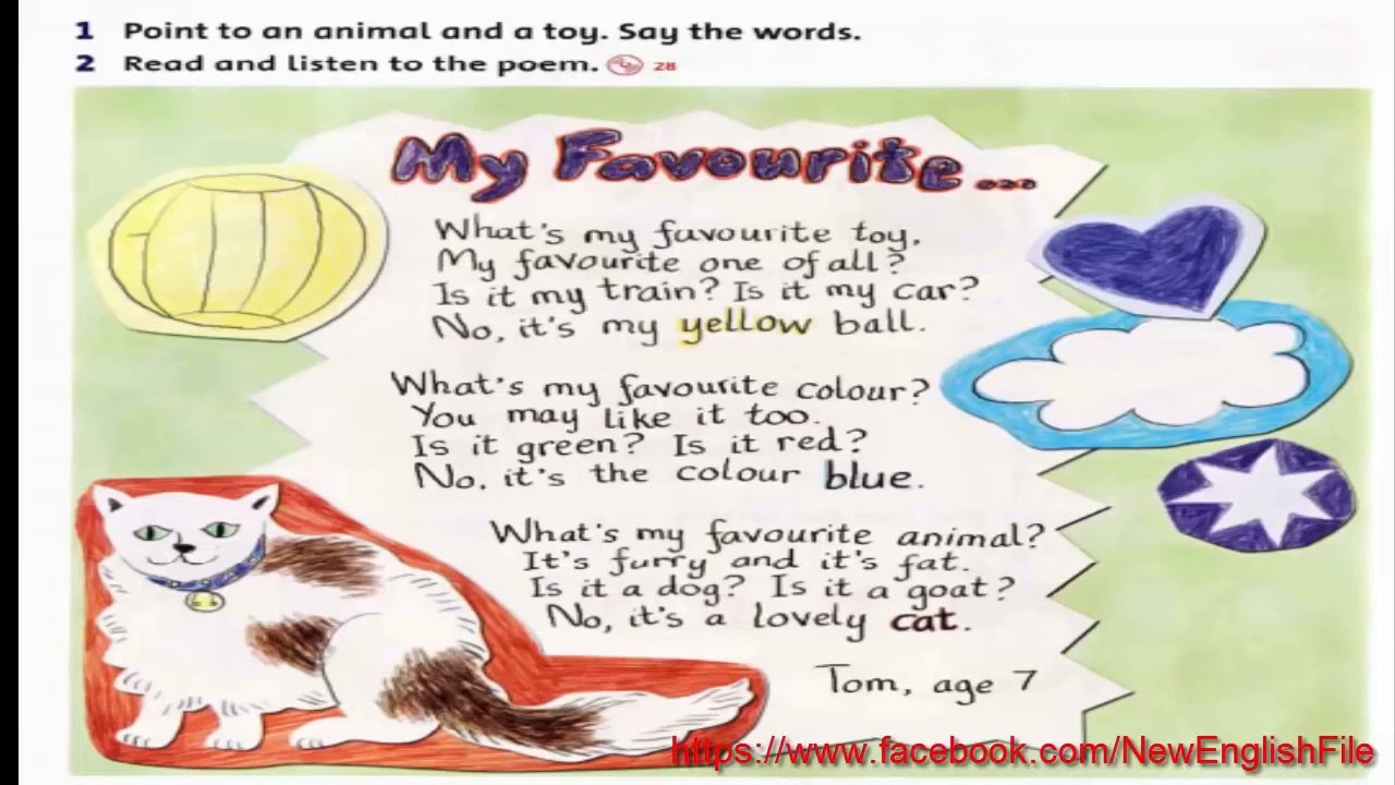 Starters 1 - Poem - My favourite ... - YouTube