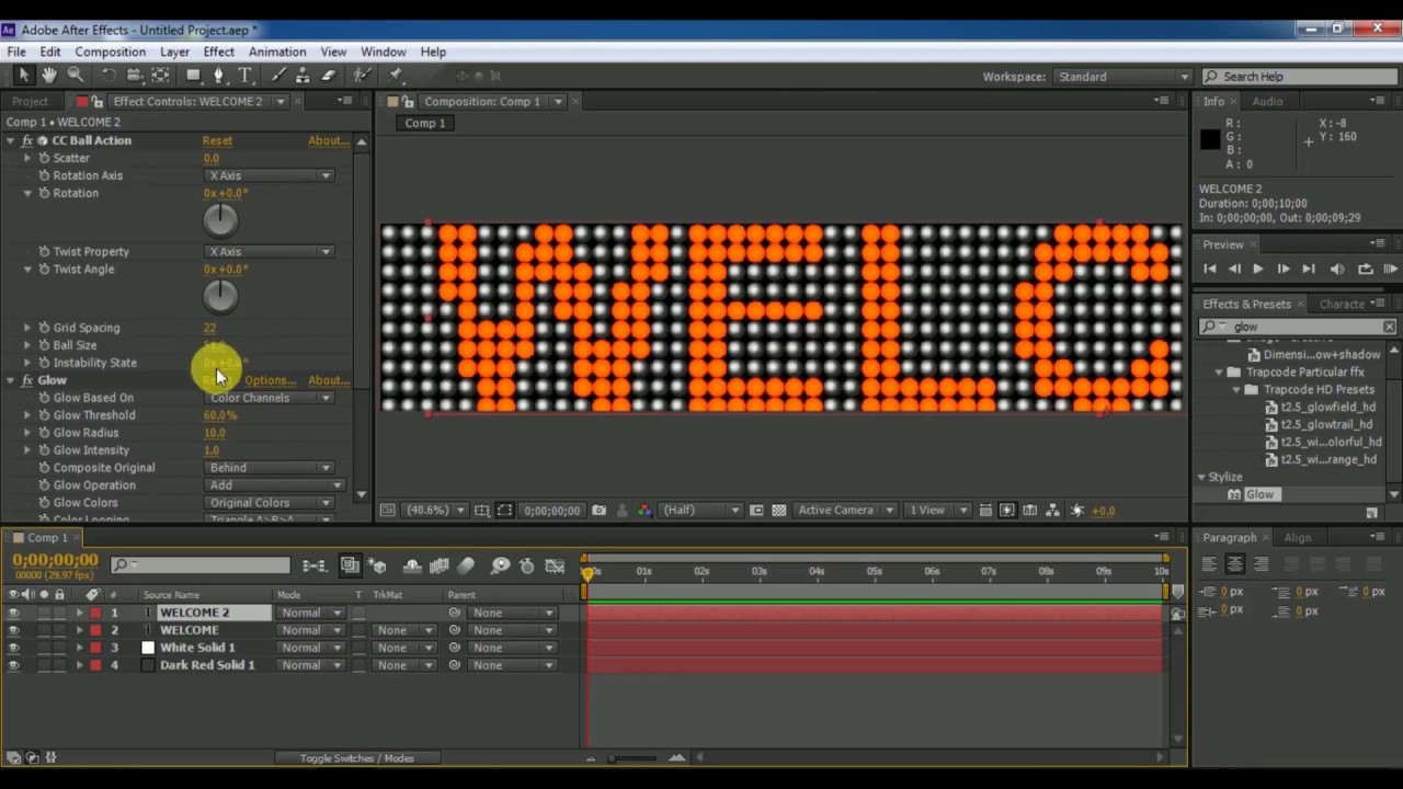 After Effects how to Create Led Text Sign Board - YouTube