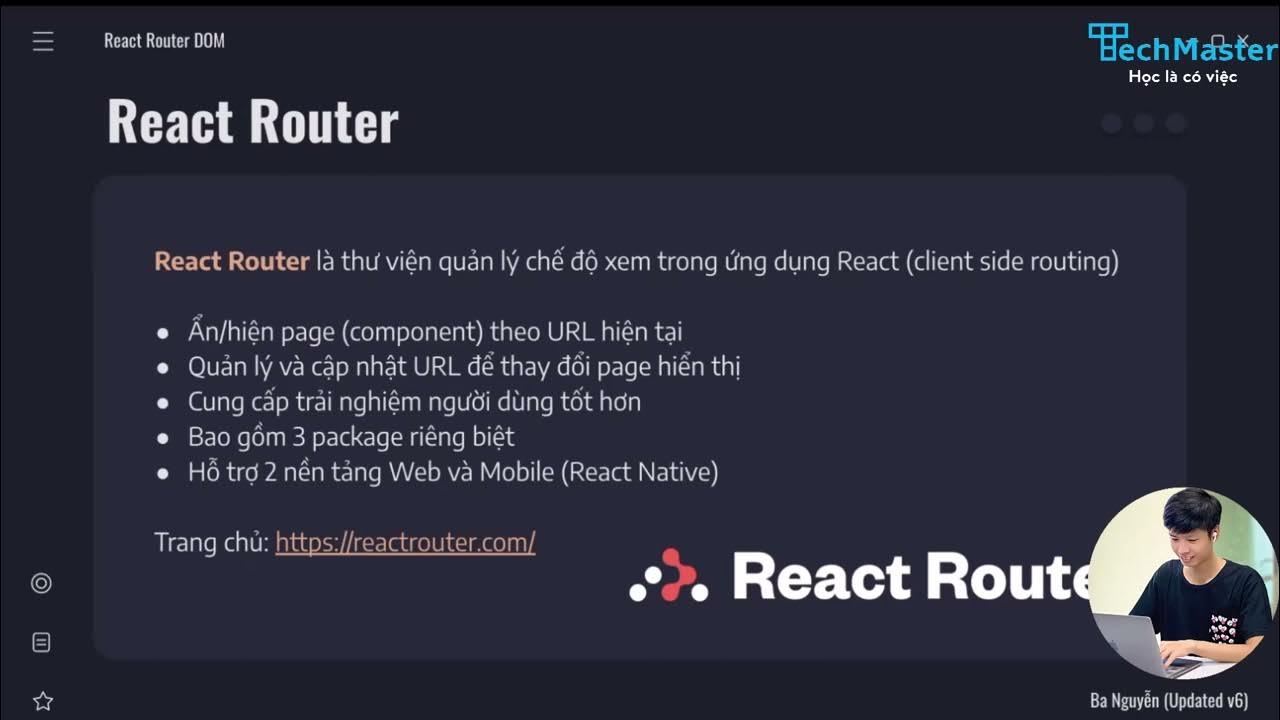 React Router là gì ? | Frontend ReactJS | TechMaster - YouTube