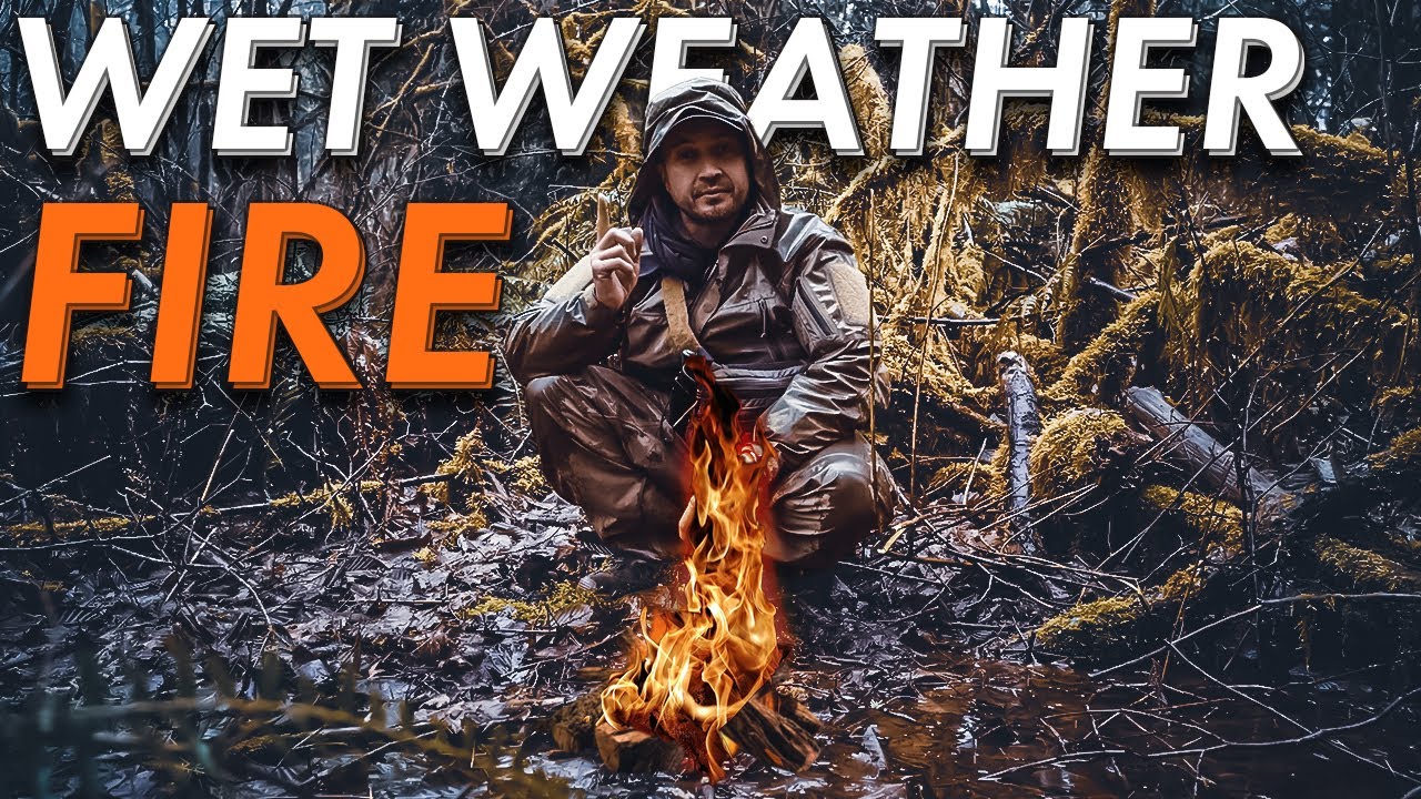 How to start a fire when everything is wet - YouTube