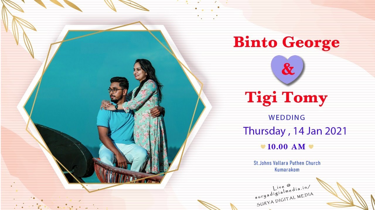 Wedding - Binto George weds Tigi Tomy - YouTube