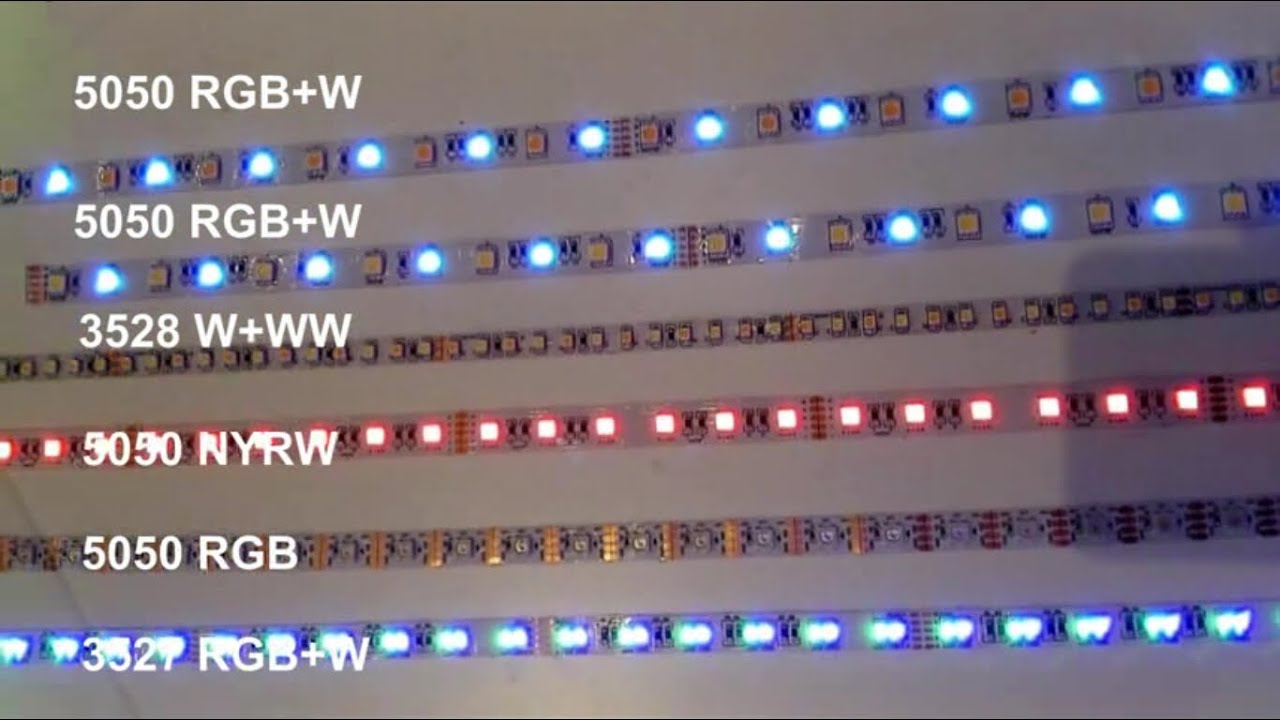 RGB+W and w+ww led strips - YouTube