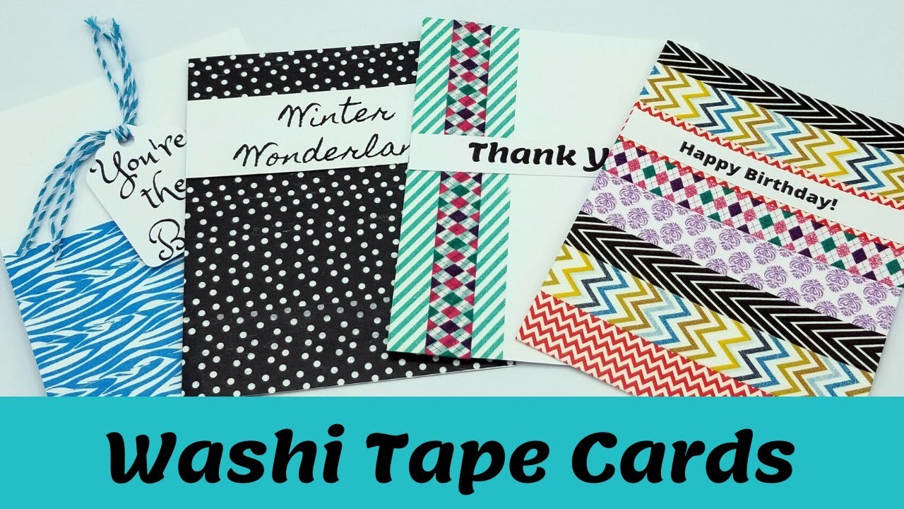 Free Play Friday / Easy and quick handmade cards using Washi Tape ...