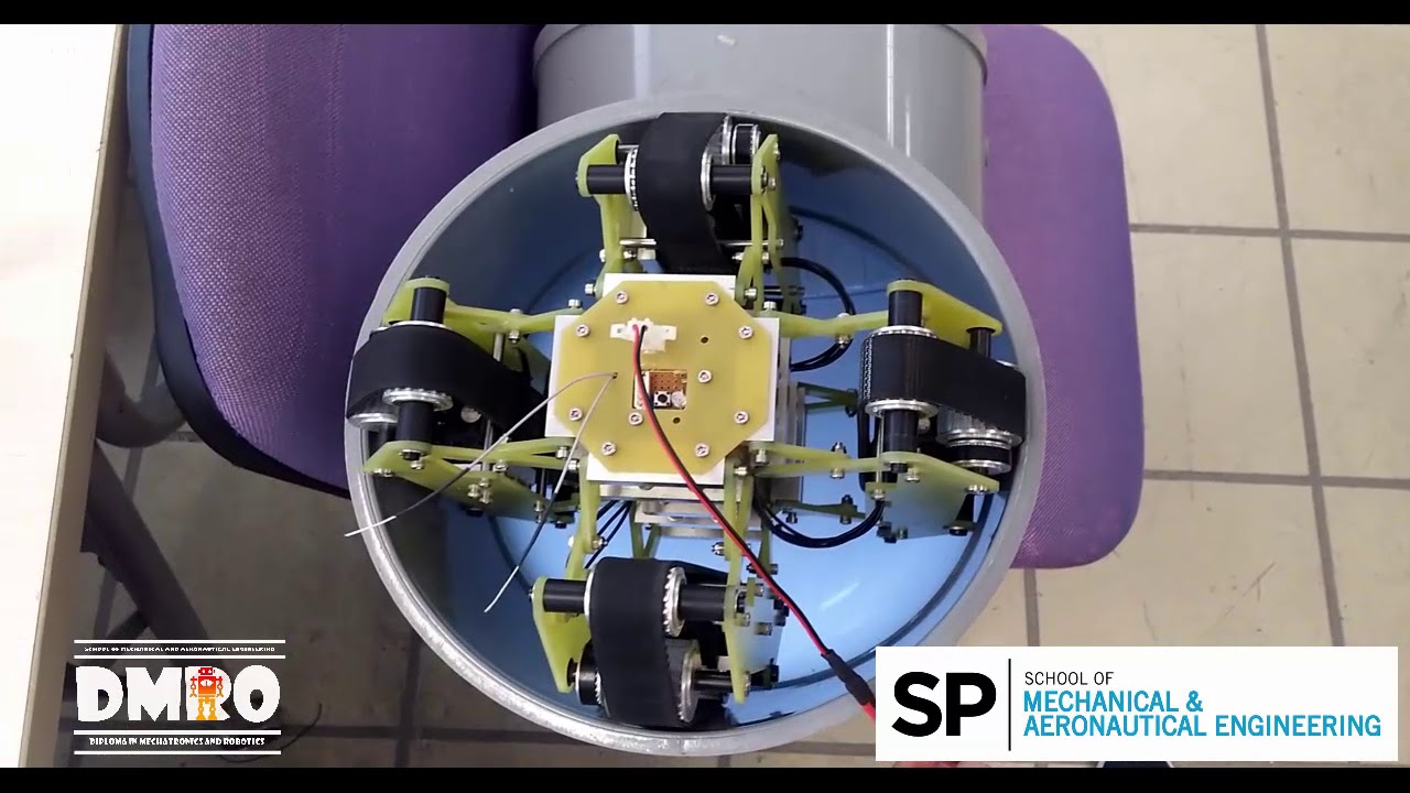Internal Pipe Climbing Robot - YouTube