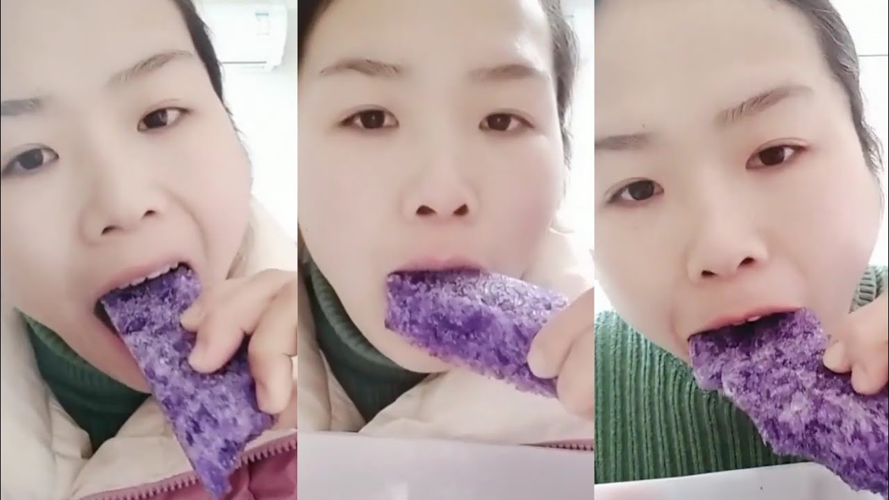 ASMR ICE CRUNCHY PURPLE / ICE BLOCK CRISPY 💜💜 - YouTube