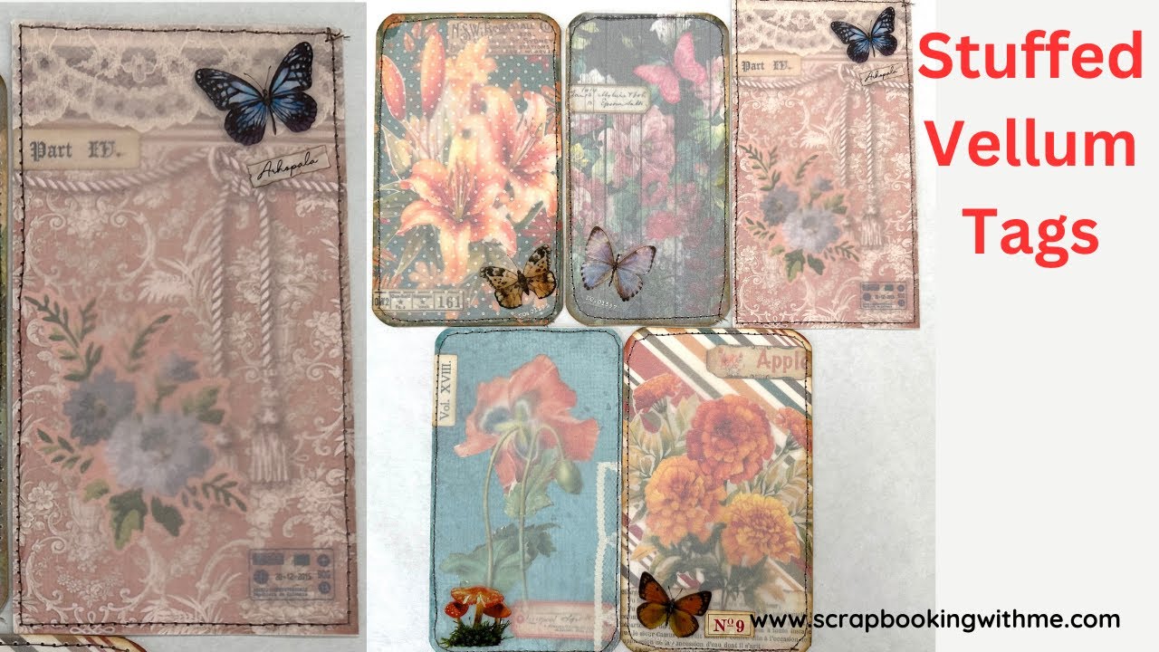 STUFFED VELLUM TAGS WITH A TWIST ~ #estagalongtuesday - YouTube