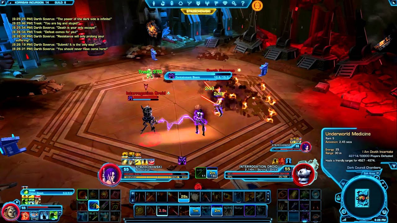 SWTOR Korriban Incursion Darth Soverus solo kill - YouTube