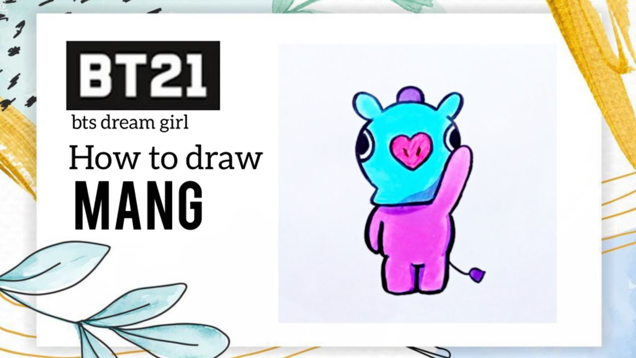 Bt21 mang drawing tutorial bts dream girl - YouTube