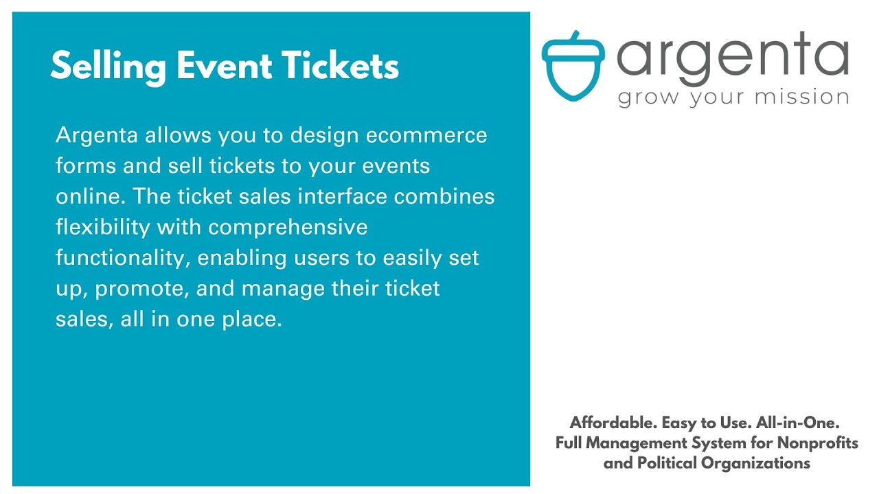Selling Event Tickets in Argenta - YouTube
