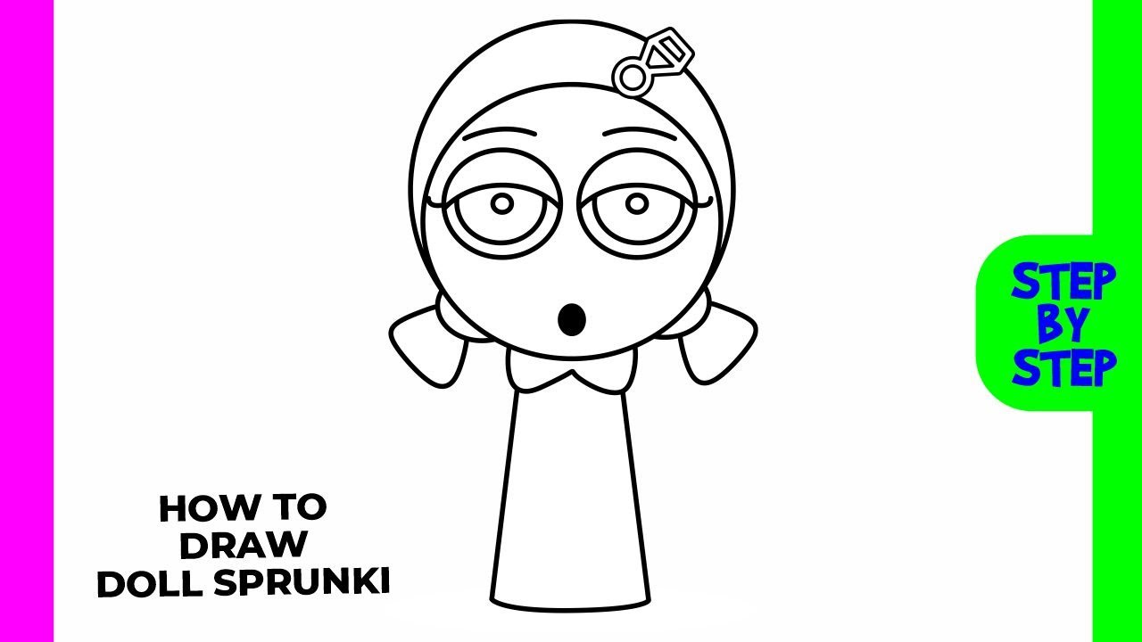 How to draw Doll - Sprunki easy - YouTube